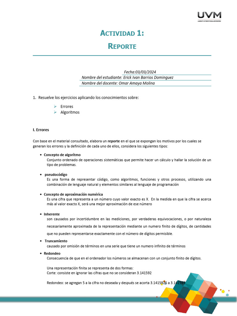 EIBD#1 | PDF | Algoritmos | Análisis numérico