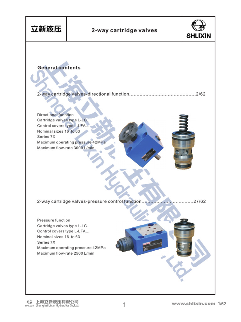 002-2way Cartridge-Directional Funtion | PDF | Valve | Screw