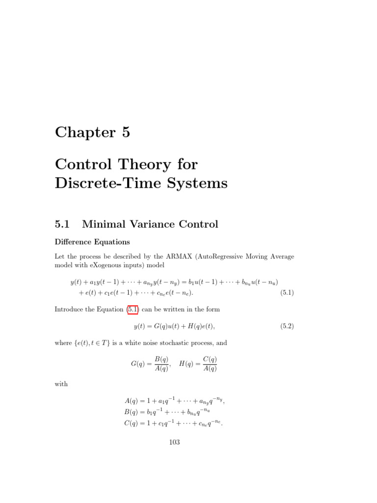 Chap5 Optimal Control | PDF | Applied Mathematics | Mathematics