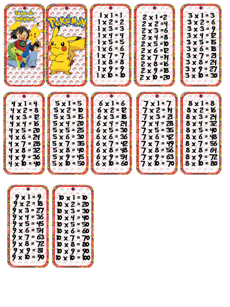 Tablas Pokemon 2 | PDF