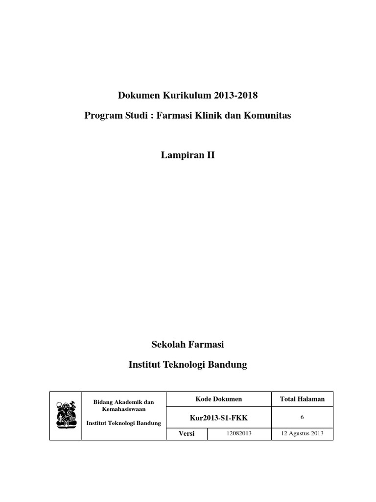 Lampiran II Peraturan Peralihan Kurikulum Dan Ekivalensi Kur2012 Prodi FKK | PDF