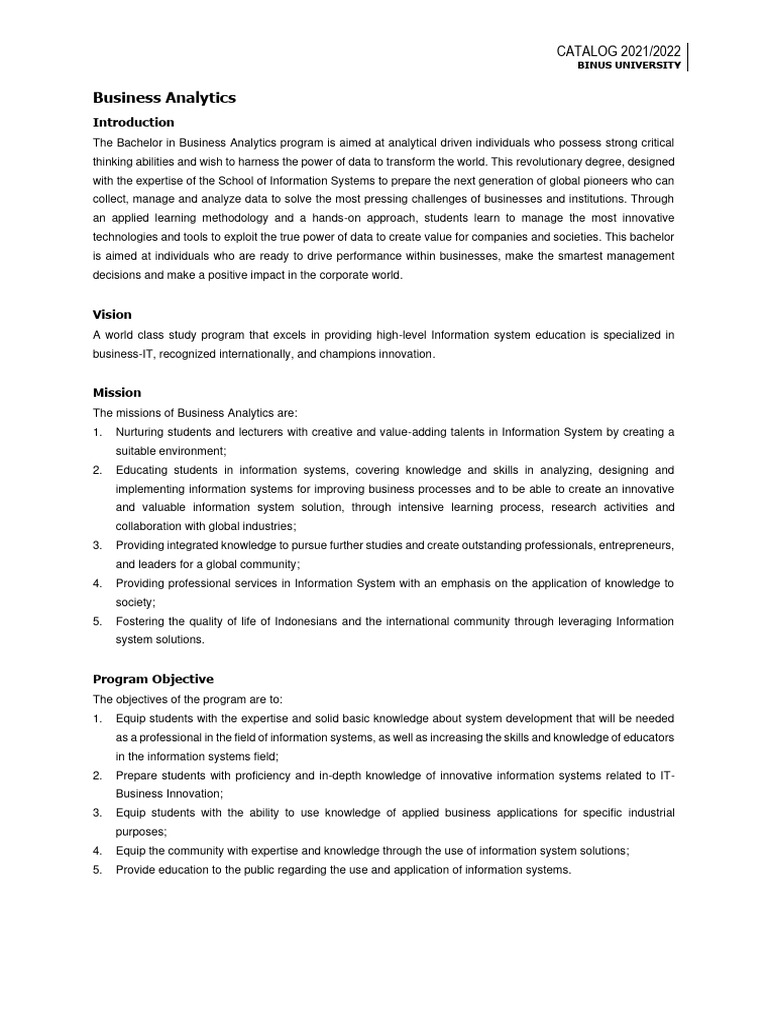 SIS Business Analytics 2021 | PDF | Analytics | Information System