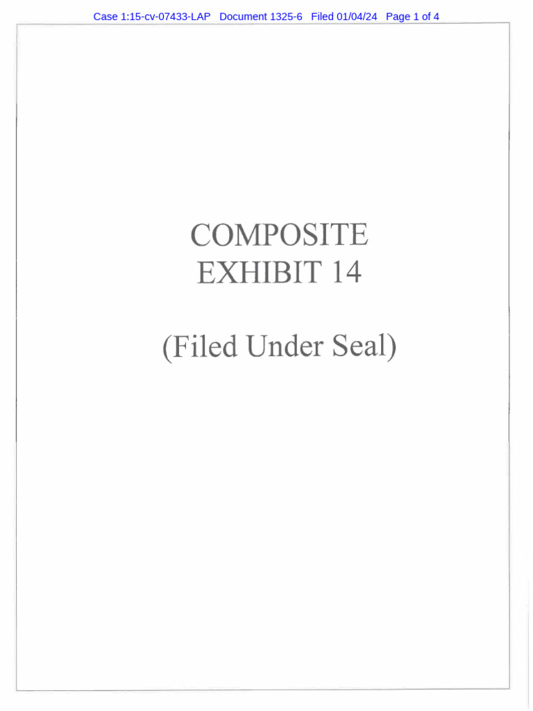 Composite Exhibit 14 (Filed Under Seal) | PDF | Service Of Process ...