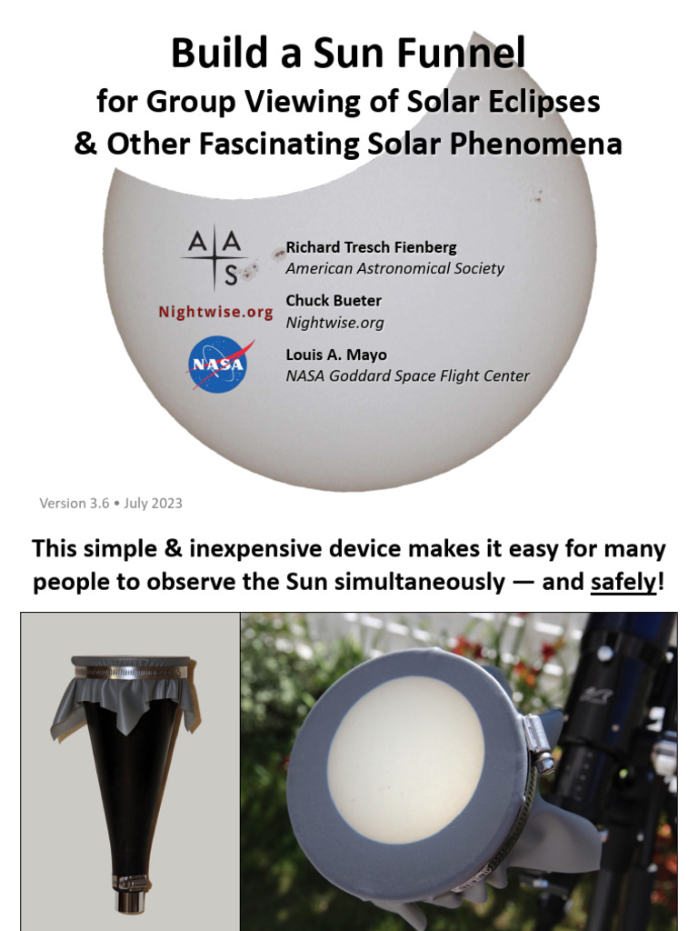 Build A Sun Funnel v3.6s | PDF | Solar Eclipse | Venus