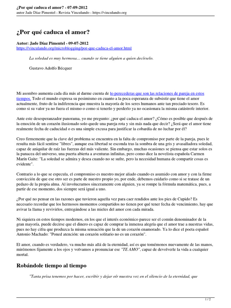 por-que-caduca-el-amor | PDF | Amor