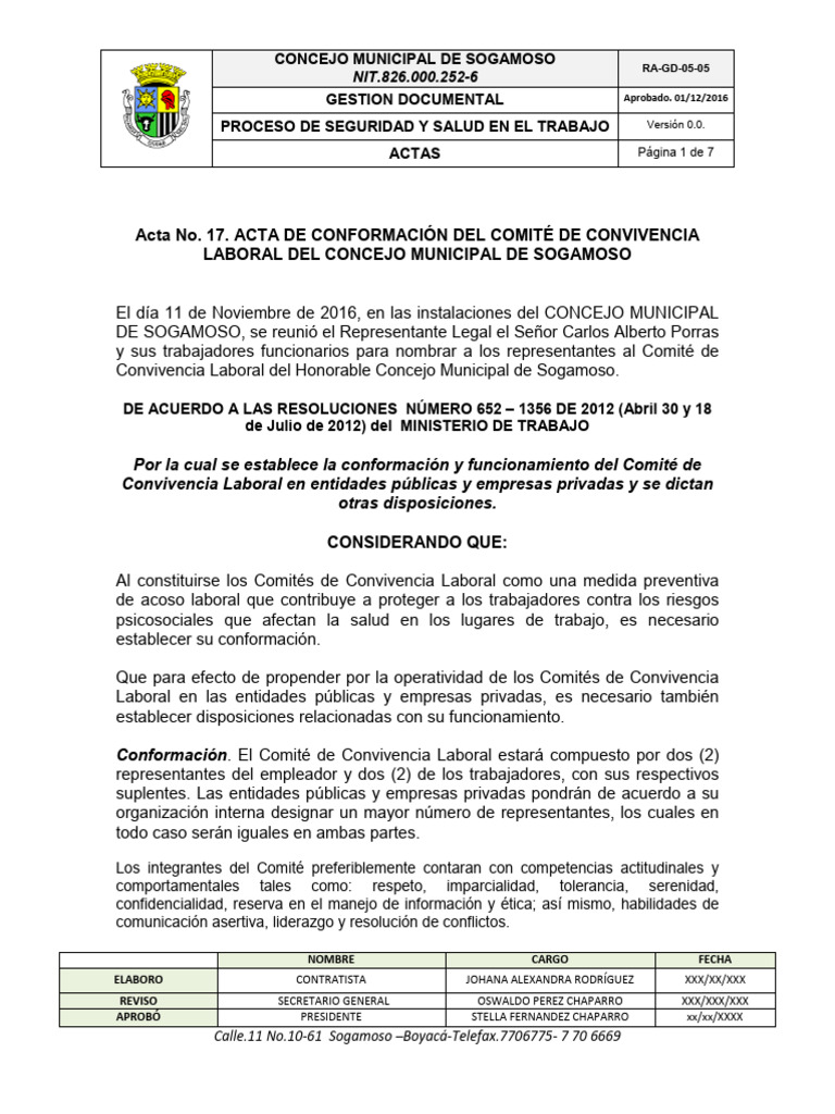 GUIA PARA LA CONFORMACION DEL COMITE DE CONVIVENCIA | PDF