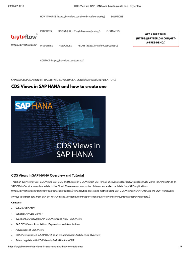 CDS Views in SAP HANA and How To Create One | PDF | Databases ...