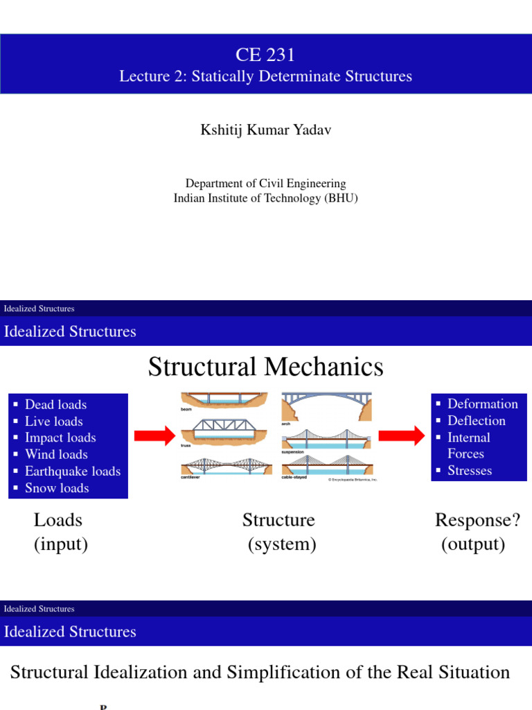 Structural Mechanics - 1 - Lecture2 | PDF | Structural Analysis | Structural Load