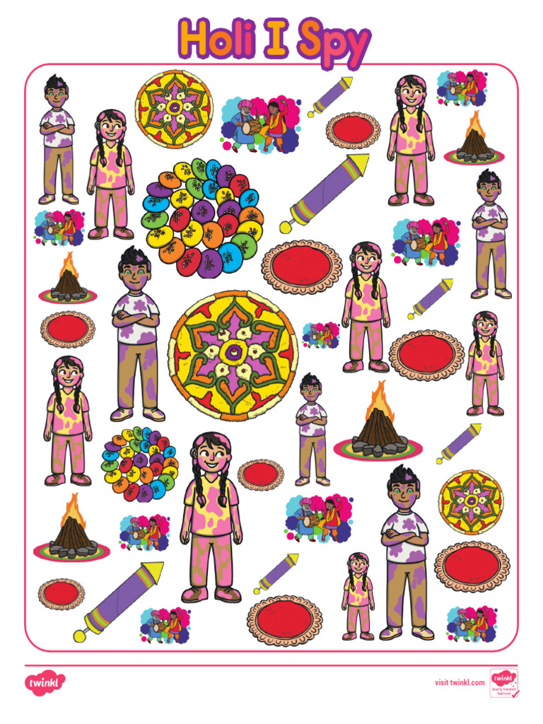 Holi I Spy Counting Activity | PDF | Art | Religion & Spirituality