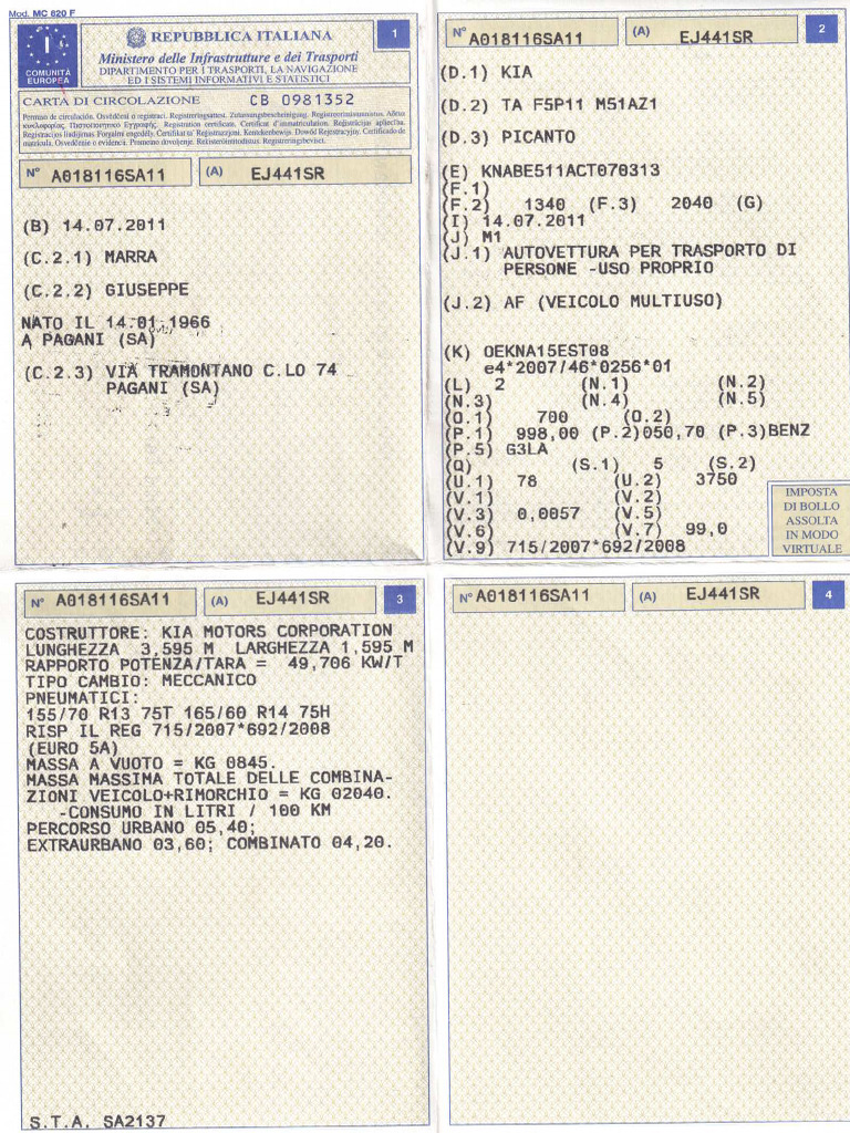 Libretto KIA Picanto | PDF