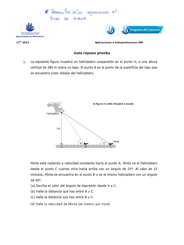 Guía repaso prueba unidad_trigonometróa y estadística PAUTA | PDF | Mediana | Triángulo