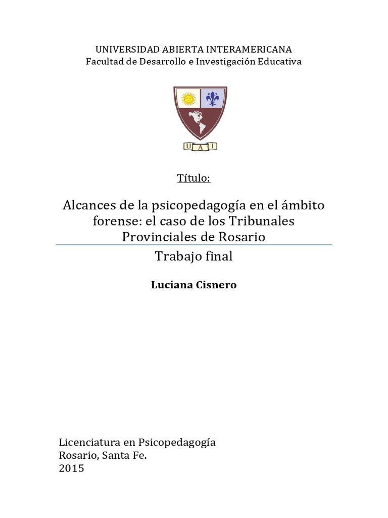 Alcances De La Psicopedagogia En El Ambito Forense Capitulo 1 Pdf Abuso Sexual Aprendizaje 