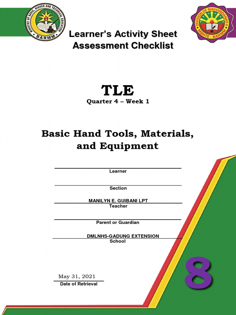 Tle8 Smaw Q4.week1 Las - Ac For Print | PDF | Cognition | Learning