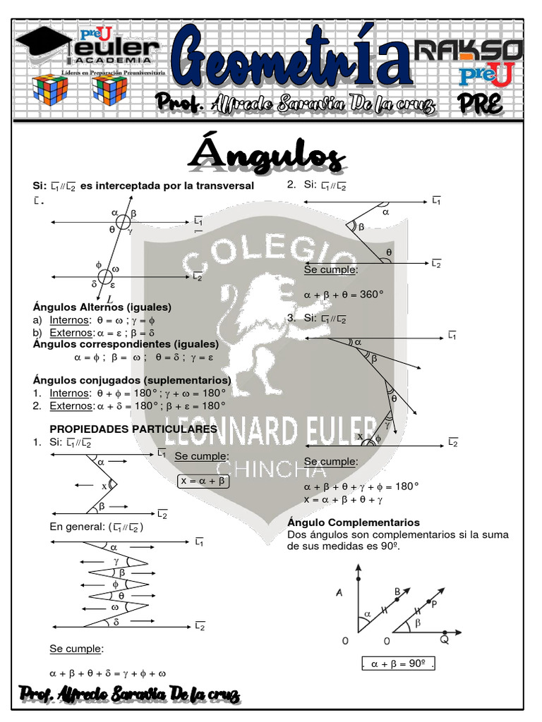 Propiedades de Ángulos en Geometría | PDF | Ángulo | Matemáticas