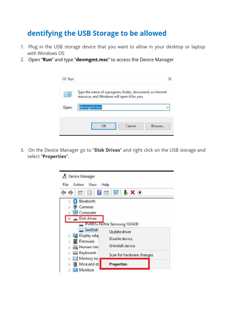 Dentifying The USB Storage To Be Allowed | PDF