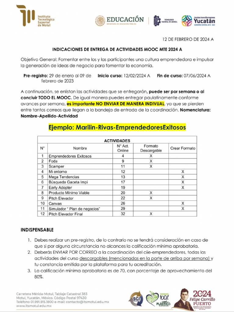 Indicaciones Mte 2024 A | PDF
