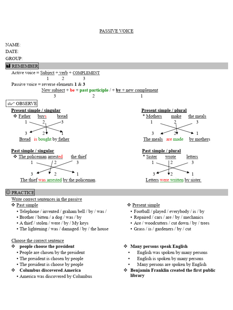 Passive Voice | PDF | English Language | Linguistic Typology