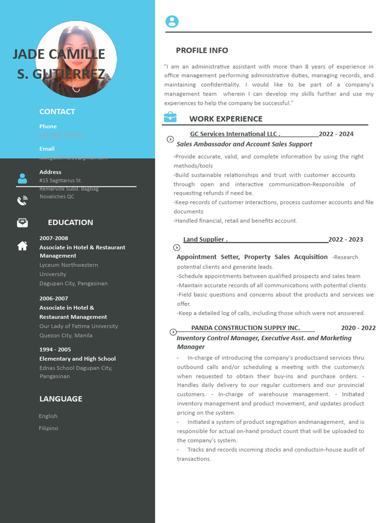 Jade CV 2024 | Download Free PDF | Sales | Customer