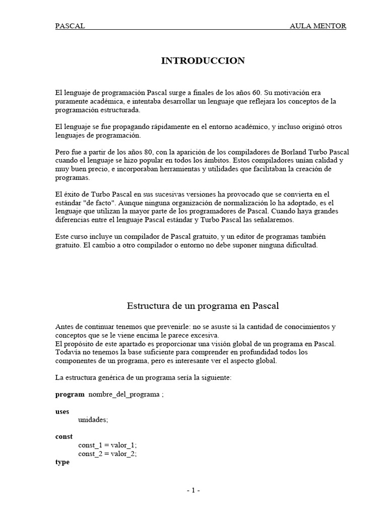 3 Pascal | PDF | Compilador | Programa de computadora