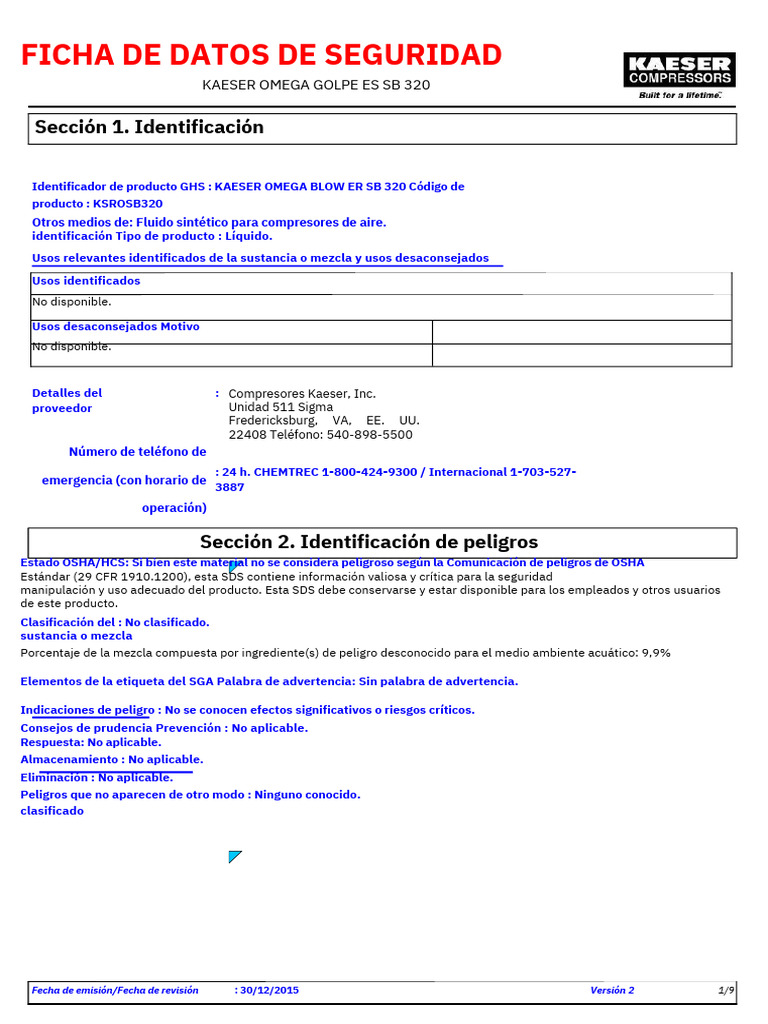 52 Sb-320 Omega Kaeser Hds | PDF | Residuos | Reciclaje