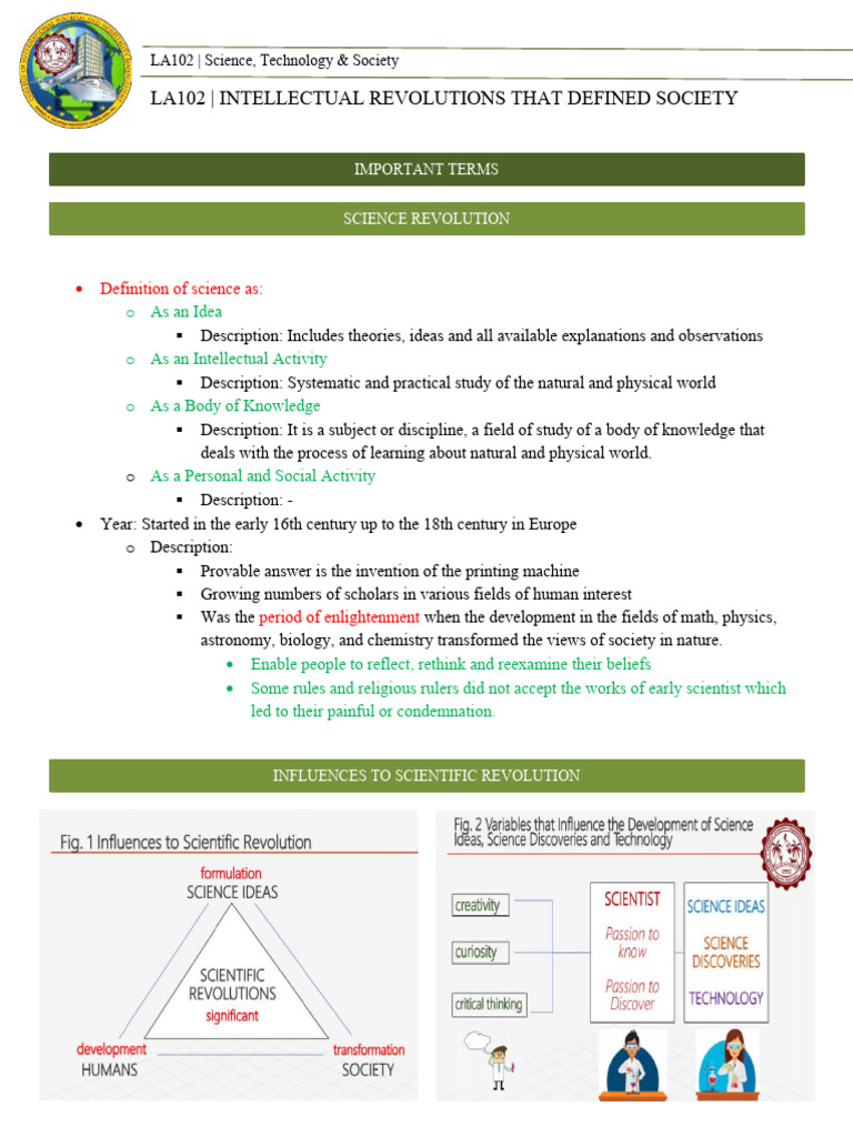 LA102 - Scie, Tech. and Society | PDF | Science | History Of Science