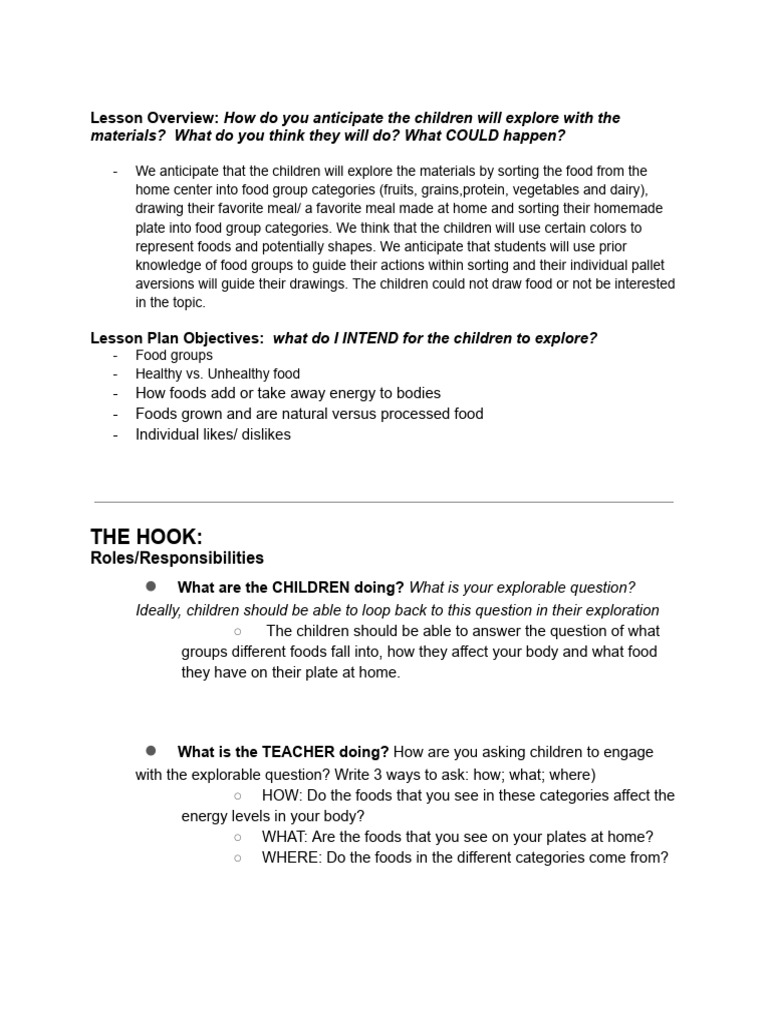 lesson overview how do you anticipate the children will explore with ...