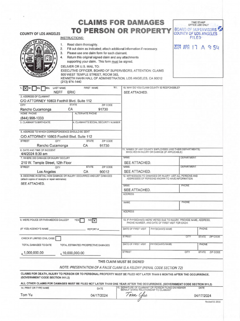 Neff Tort Claim | PDF