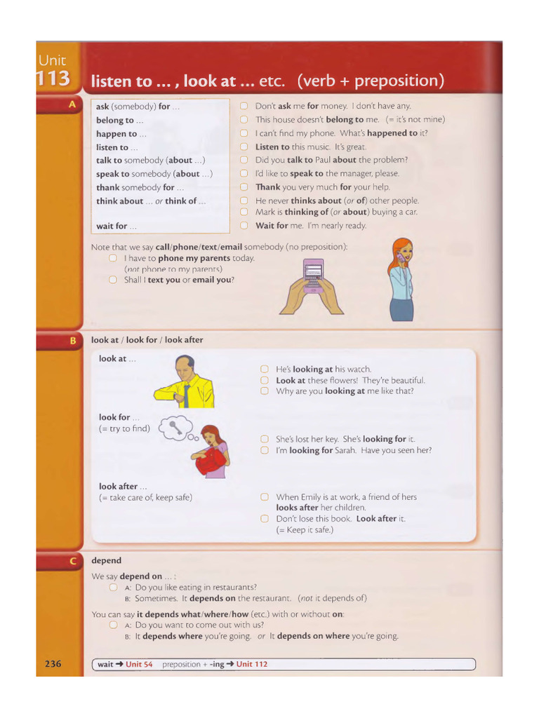 EGIU U113 - Verbs + Prepositions | PDF