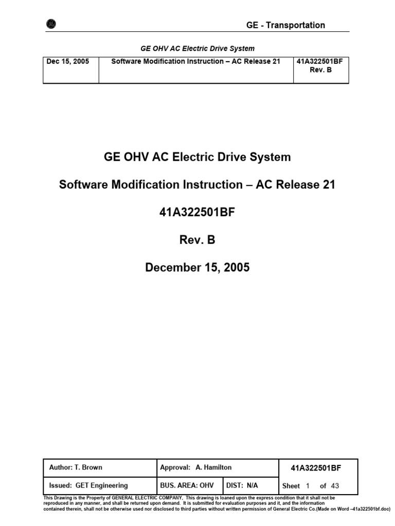 GE OHV AC Drive System Software Update | PDF | Personal Computers ...