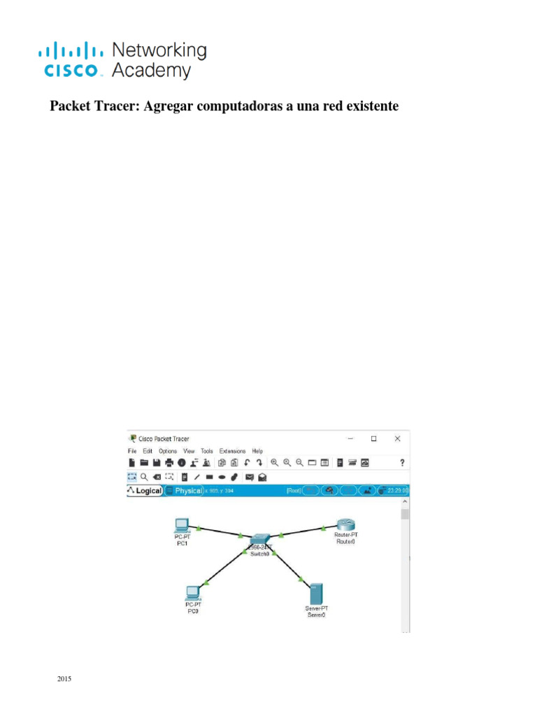 6.1.2.1 Packet Tracer - Bruno Medina Laboratorio 5 | PDF | Dirección IP | Informática