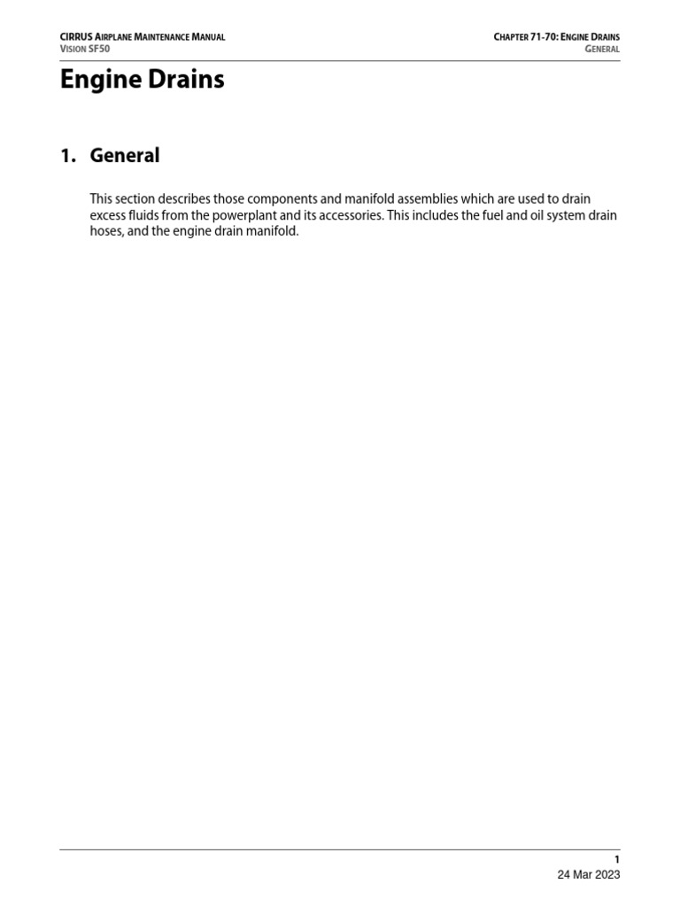 Engine Drains: 1. General | PDF | Mechanical Engineering