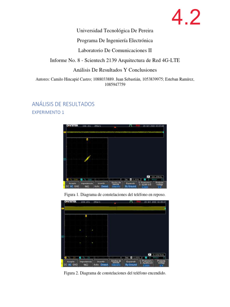 Informe 8. Scientech 2139 (Arquitectura de Red 4G-LTE) - Grupo 2 | PDF ...