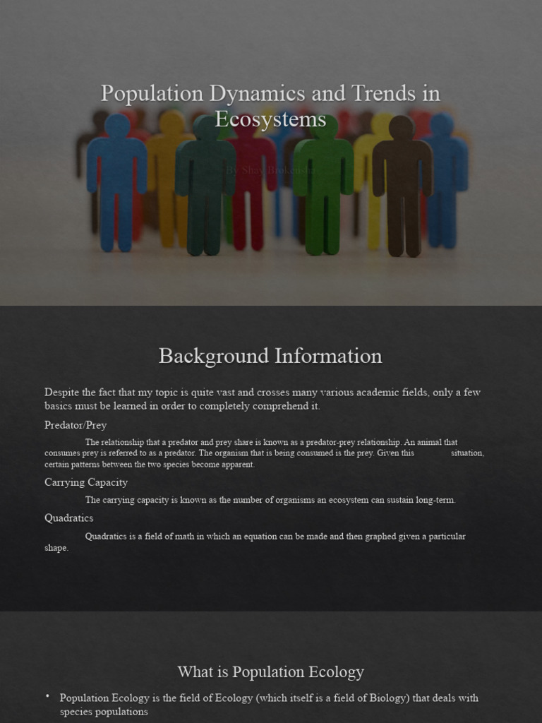 Population Dynamics in Ecosystems | PDF | Predation | Ecology