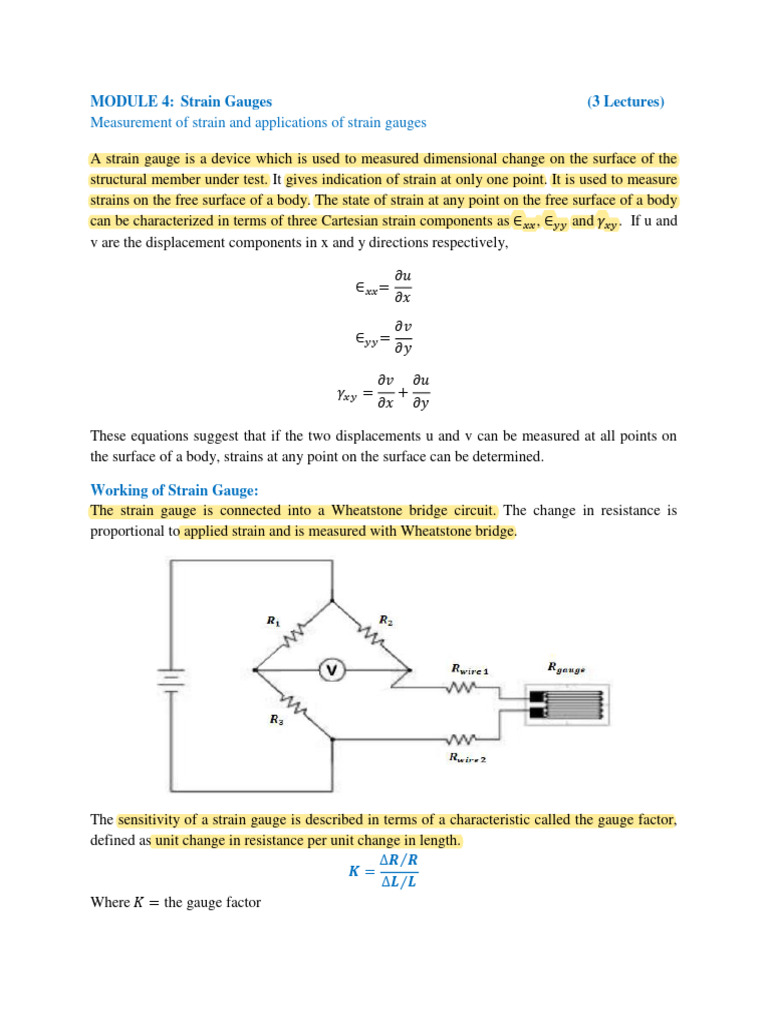 Module 4 | PDF | Electrical Resistance And Conductance | Electricity