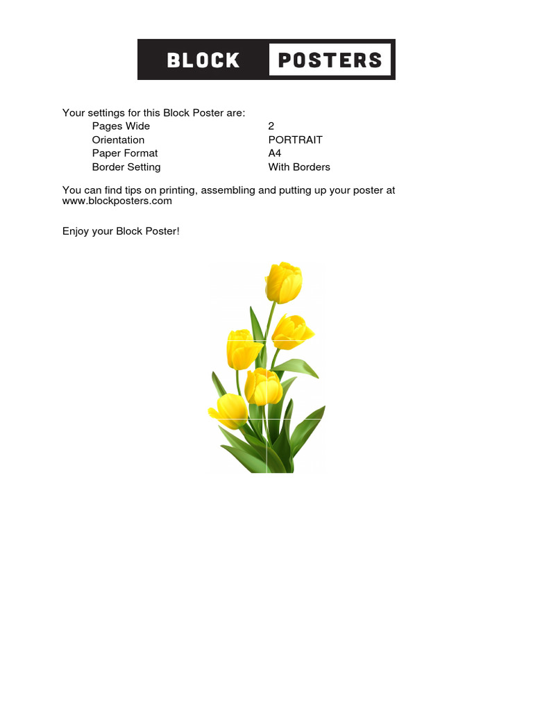 Create A4 Portrait Block Poster | PDF