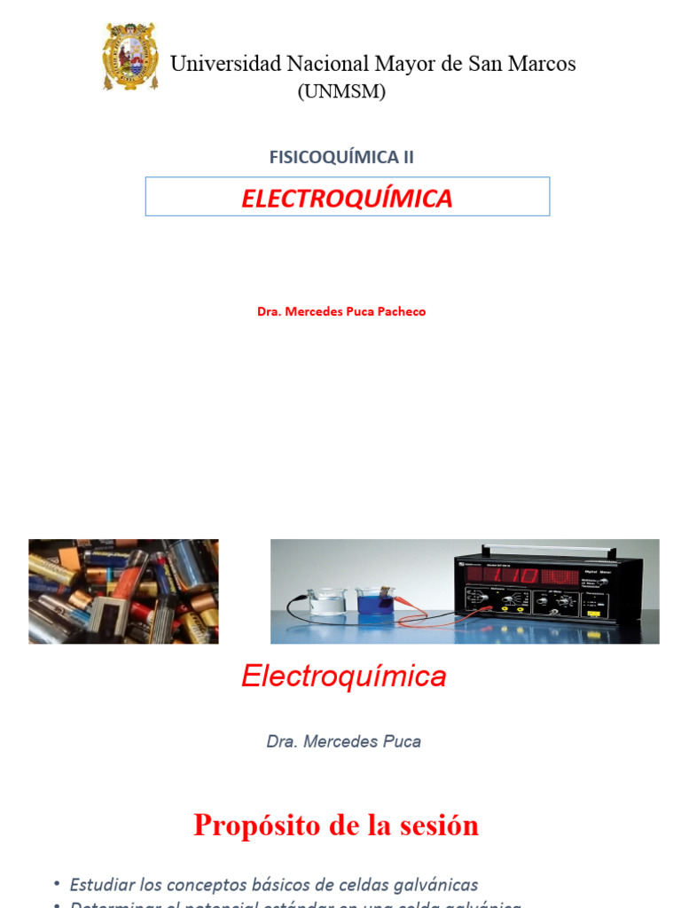 Clase 10 - Electroquímica (Celdas Galvánicas y Electrolíticas) | PDF | Ingenieria Eléctrica ...