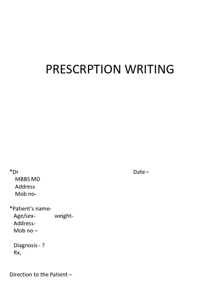 Prescrption Writing | PDF | Epilepsy | Medicine