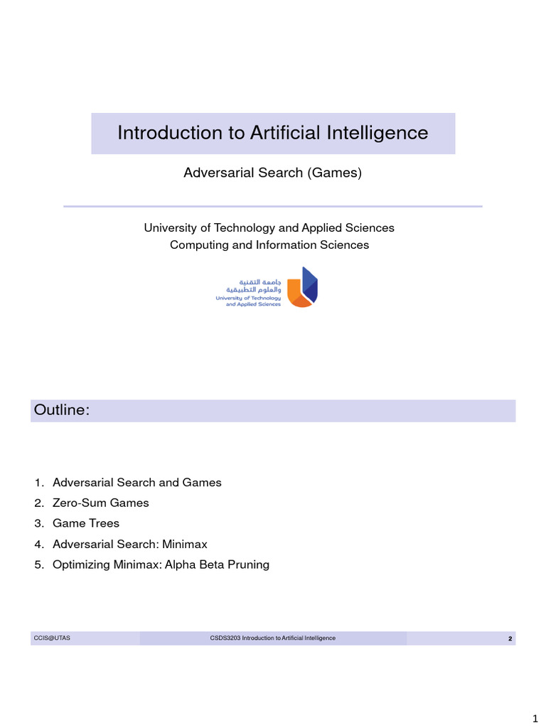 Lecture 4 - Adversarial Search | Download Free PDF | Artificial Intelligence | Intelligence (AI ...