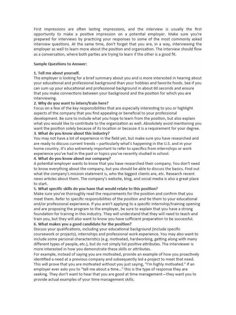 Extra Infor | PDF | Experience | Employment