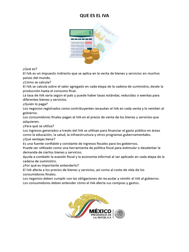 Entendiendo el IVA: Claves y Beneficios | PDF | Negocios