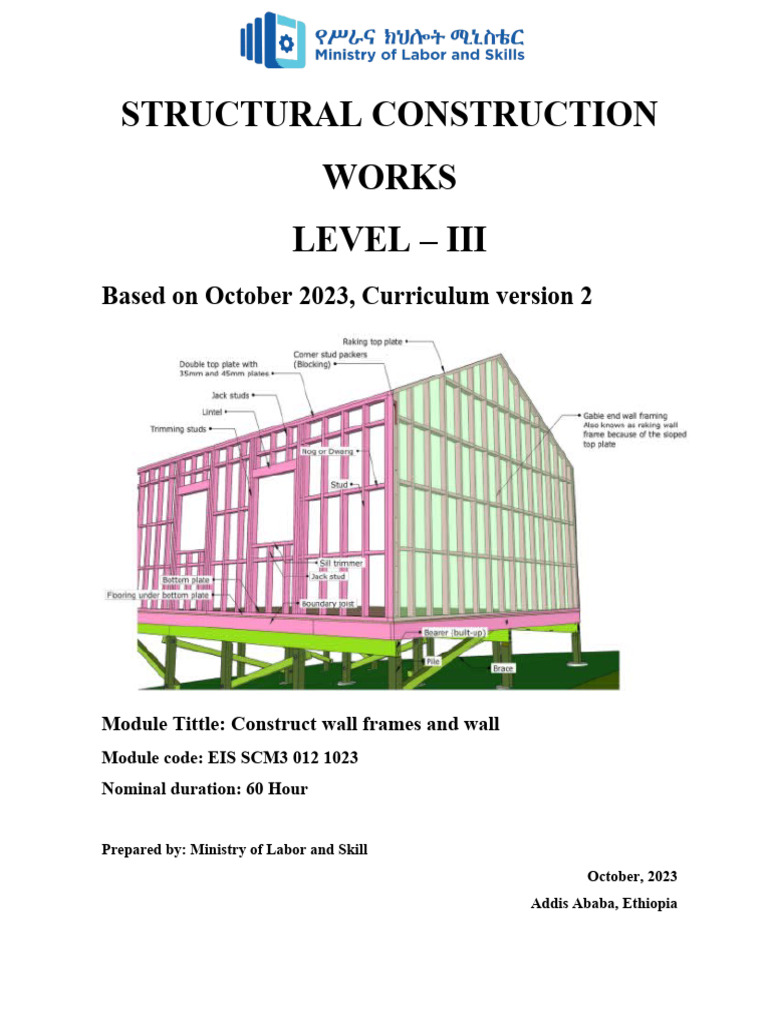 M12-Construct Wall Frames and Walls | PDF | Framing (Construction) | Wall