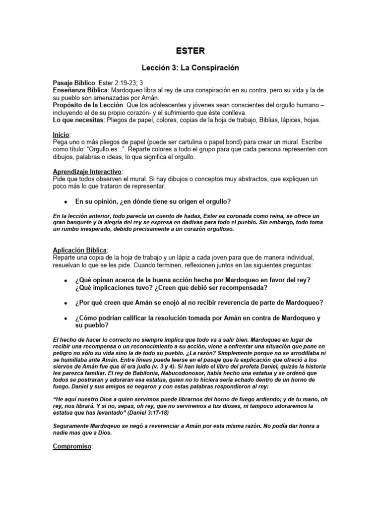 Estudio Biblico Sobre Ester 2 | PDF | Daniel (figura bíblica) | Libro de Ester