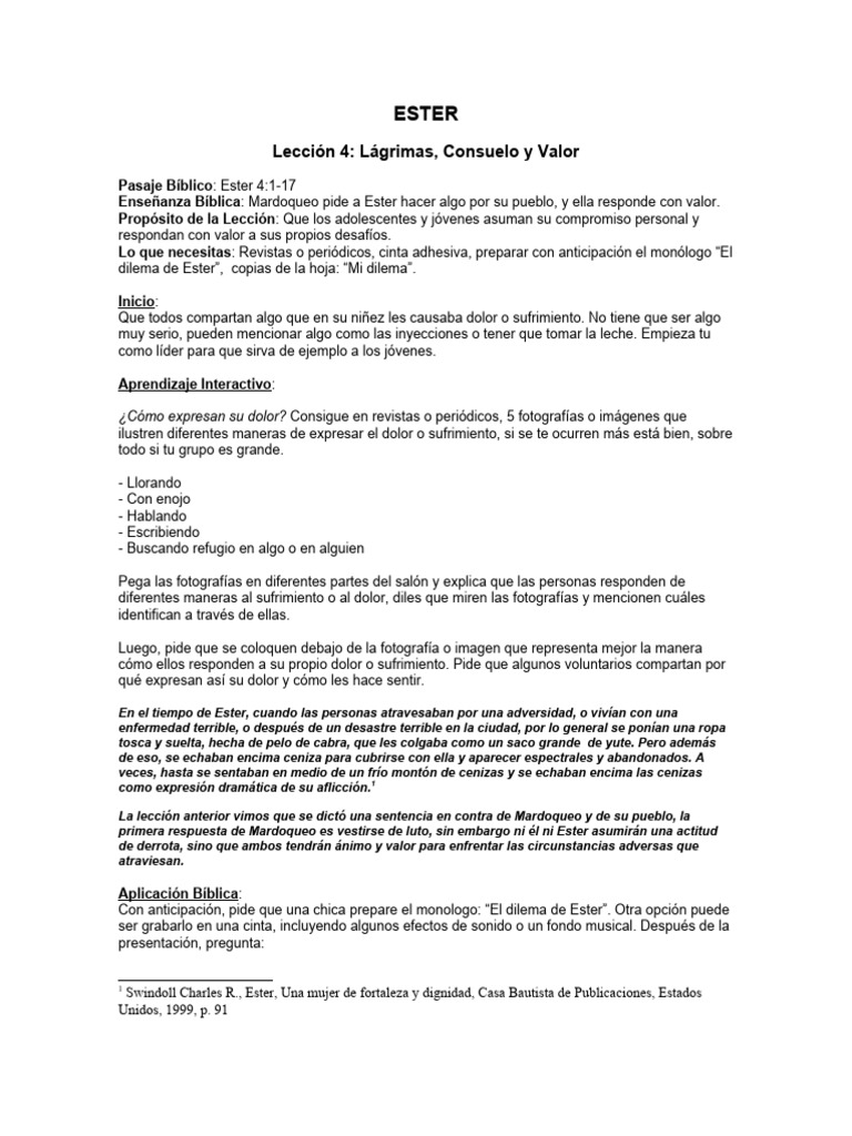 Estudio Biblico Sobre Ester 3 | PDF | Esther