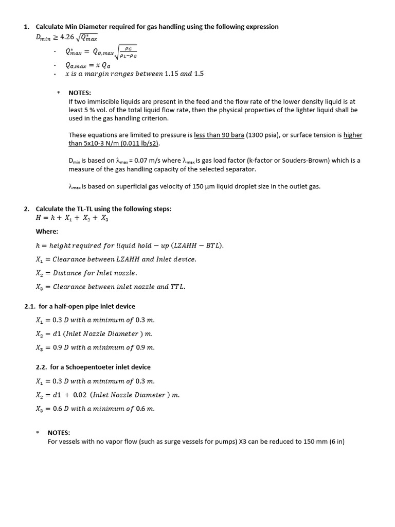 Vertical Knock Out Drum | PDF | Liquids | Gases