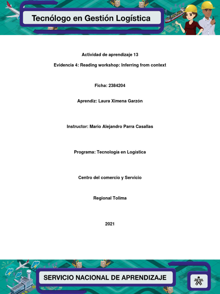 Evidencia 4 Reading Workshop | PDF | Comprensión lectora | Aprendizaje