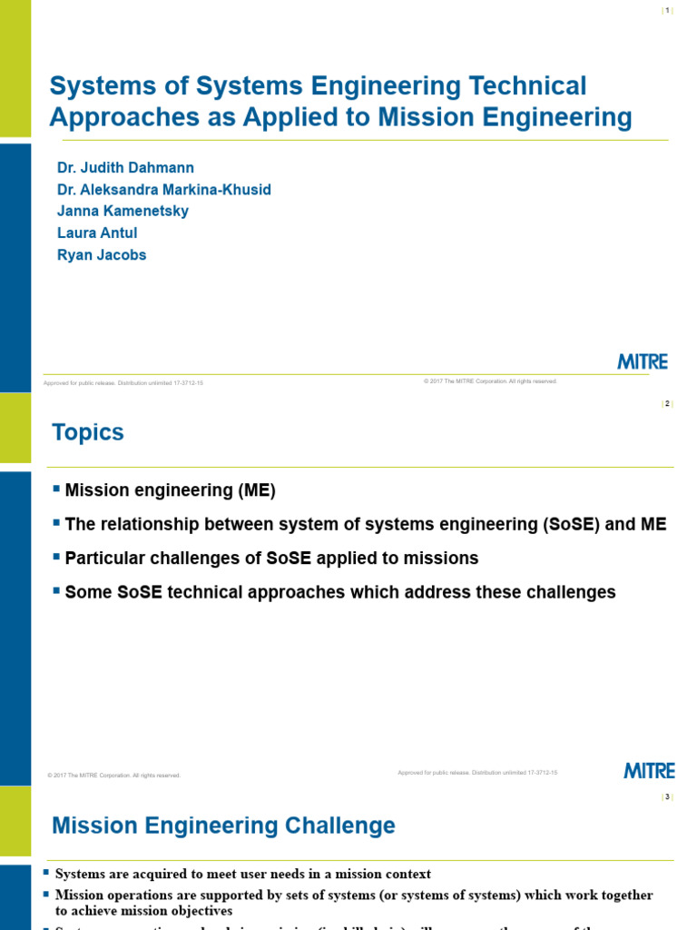 Dahmann | PDF | Systems Analysis | Systems Theory