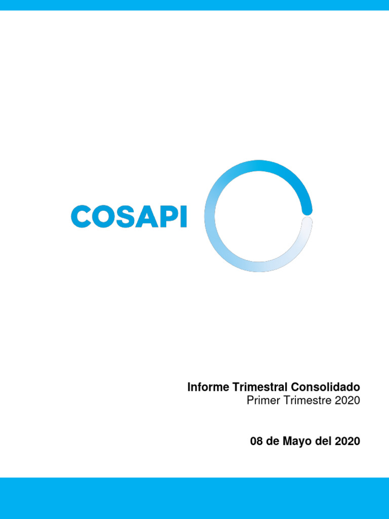 Informe Trimsestral Cosapi - Final | PDF | Contabilidad | Economía Financiera