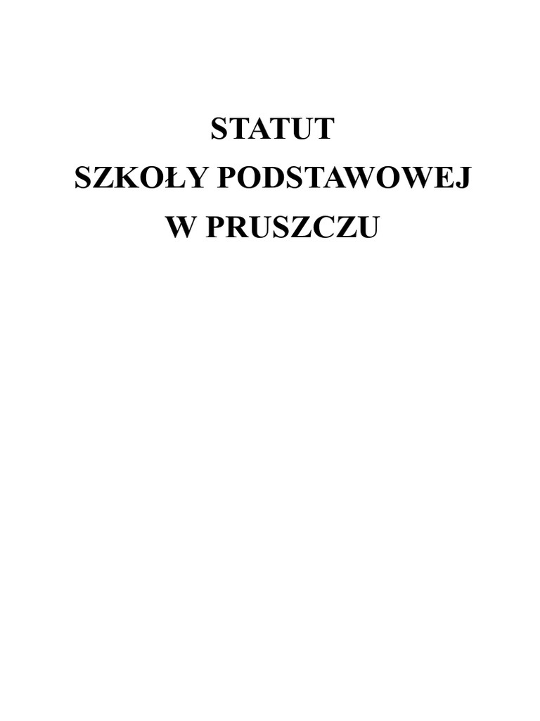 Statut SP Pruszcz | PDF