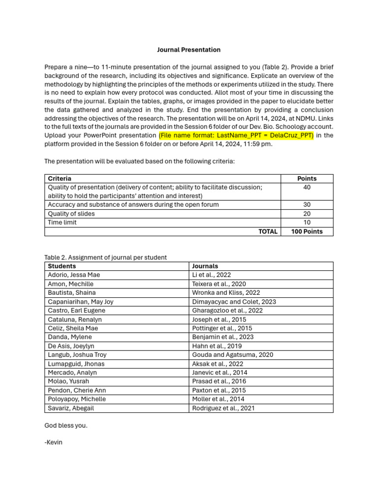 Instructions+for+Journal+Presentation | PDF | Methodology