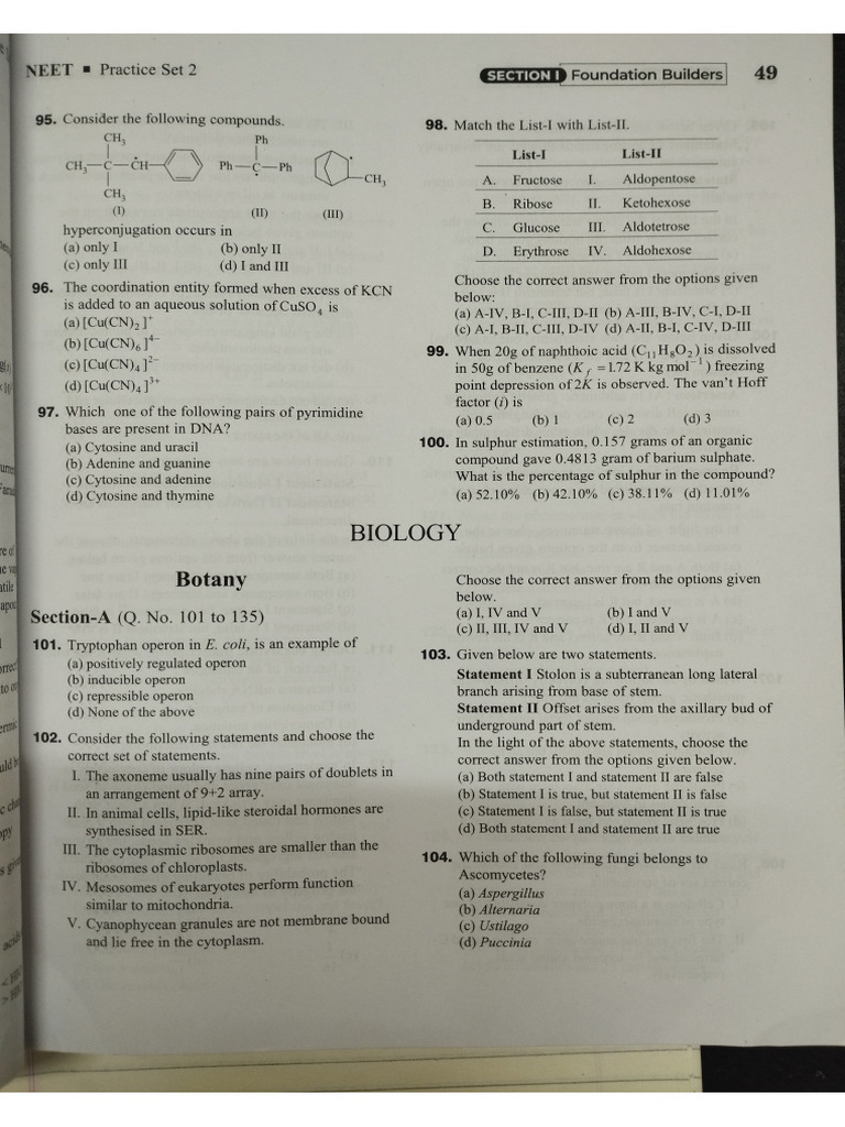 Biology Sample Paper_2 | PDF